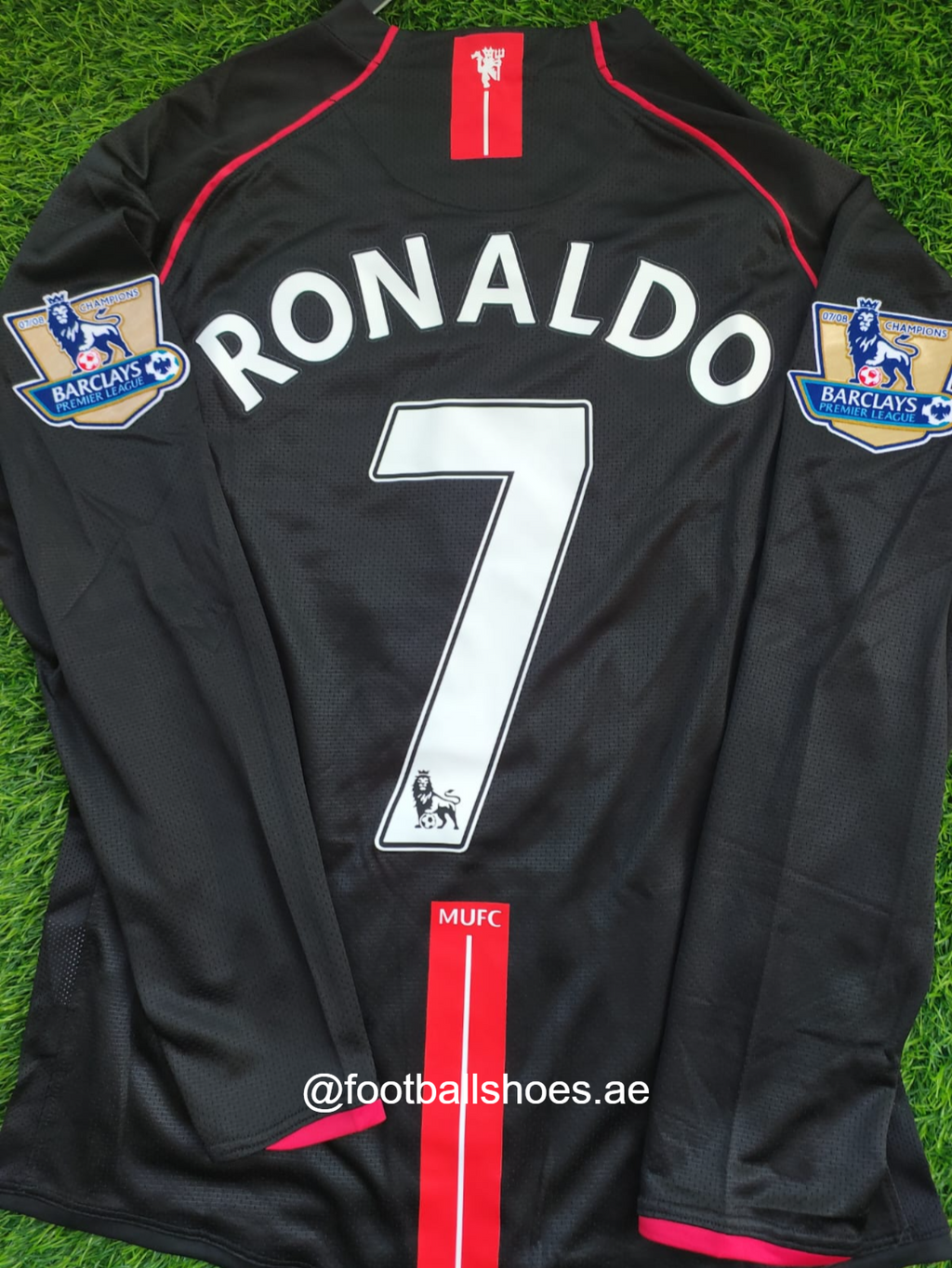 Ronaldo Manchester United 2008 Black Adults size – footballshoes.ae